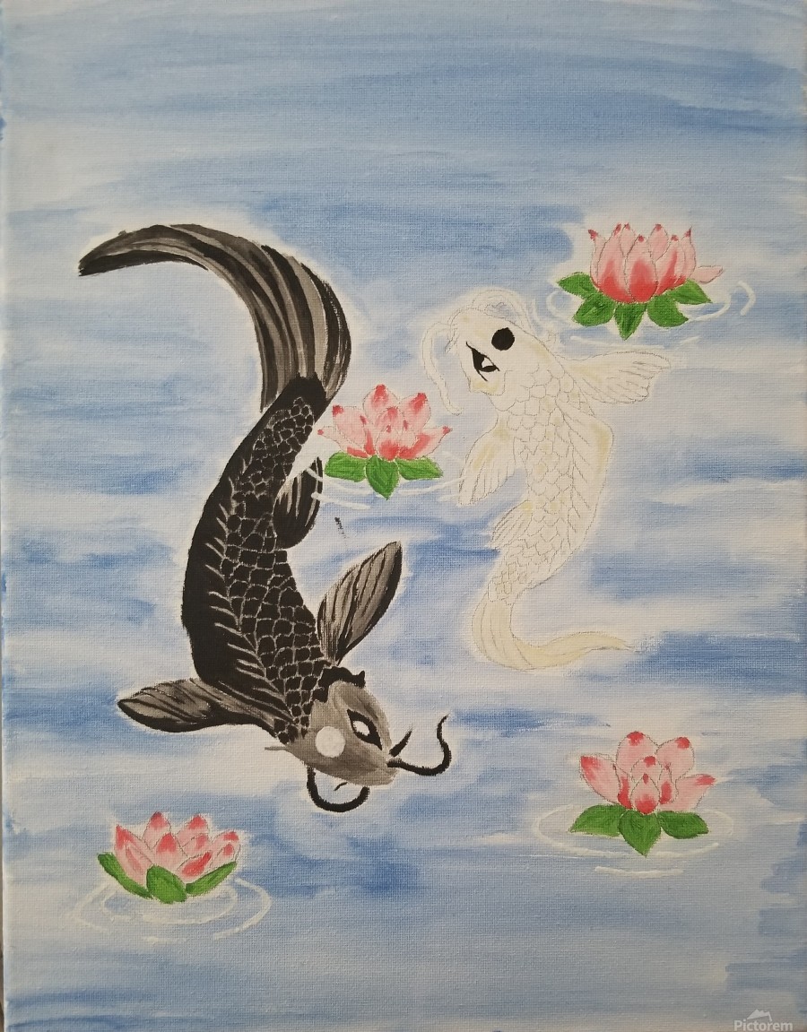 Yin Yang Koi by Aaliyah Wall Art